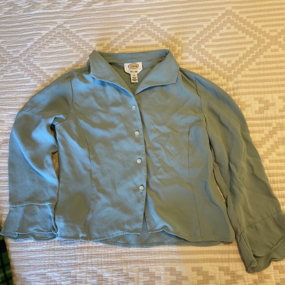 Talbots | Tops | Vintage Talbots Robins Blue Blouse | Poshmark